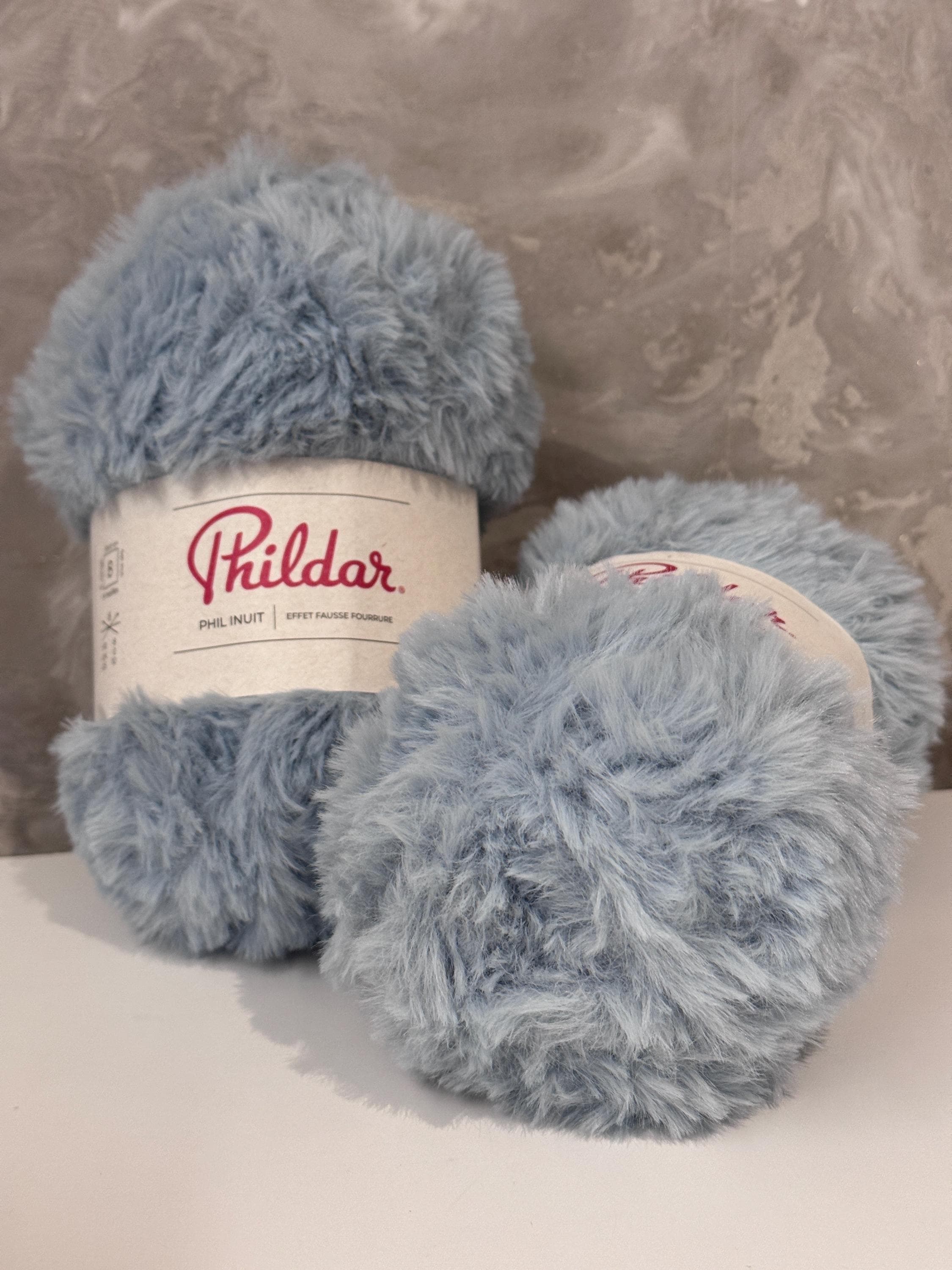 Phildar Inuit Knitting Furry Yarn, Faux Fur Yarn, Yarn for Toys, Fluffy ...