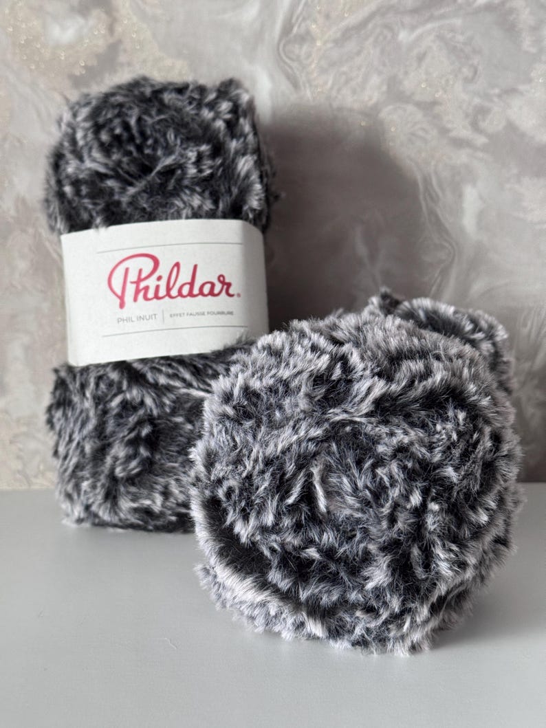 Phildar Inuit Knitting Furry Yarn, Faux Fur Yarn, Yarn for Toys, Fluffy ...