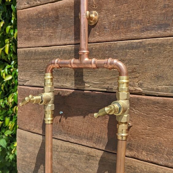 Industrial Exposed Solid Copper 22mm 3/4 Bespoke Outdoor - Etsy Australia
