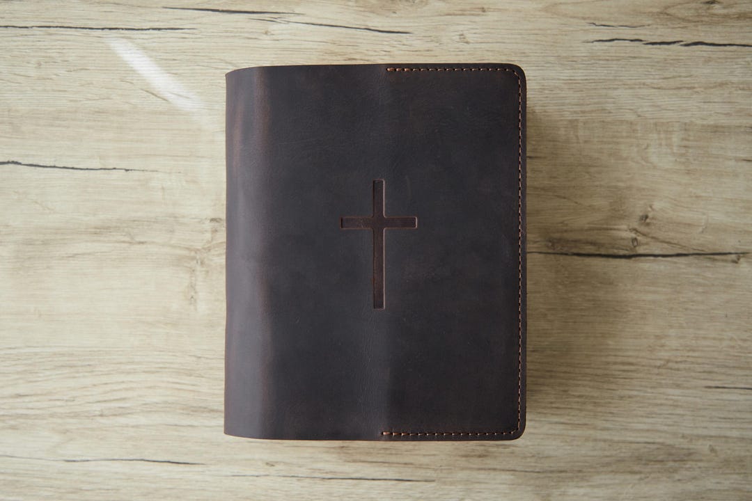 Custom Leather Bible Cover – Personalized Genuine Leather, Christian ...
