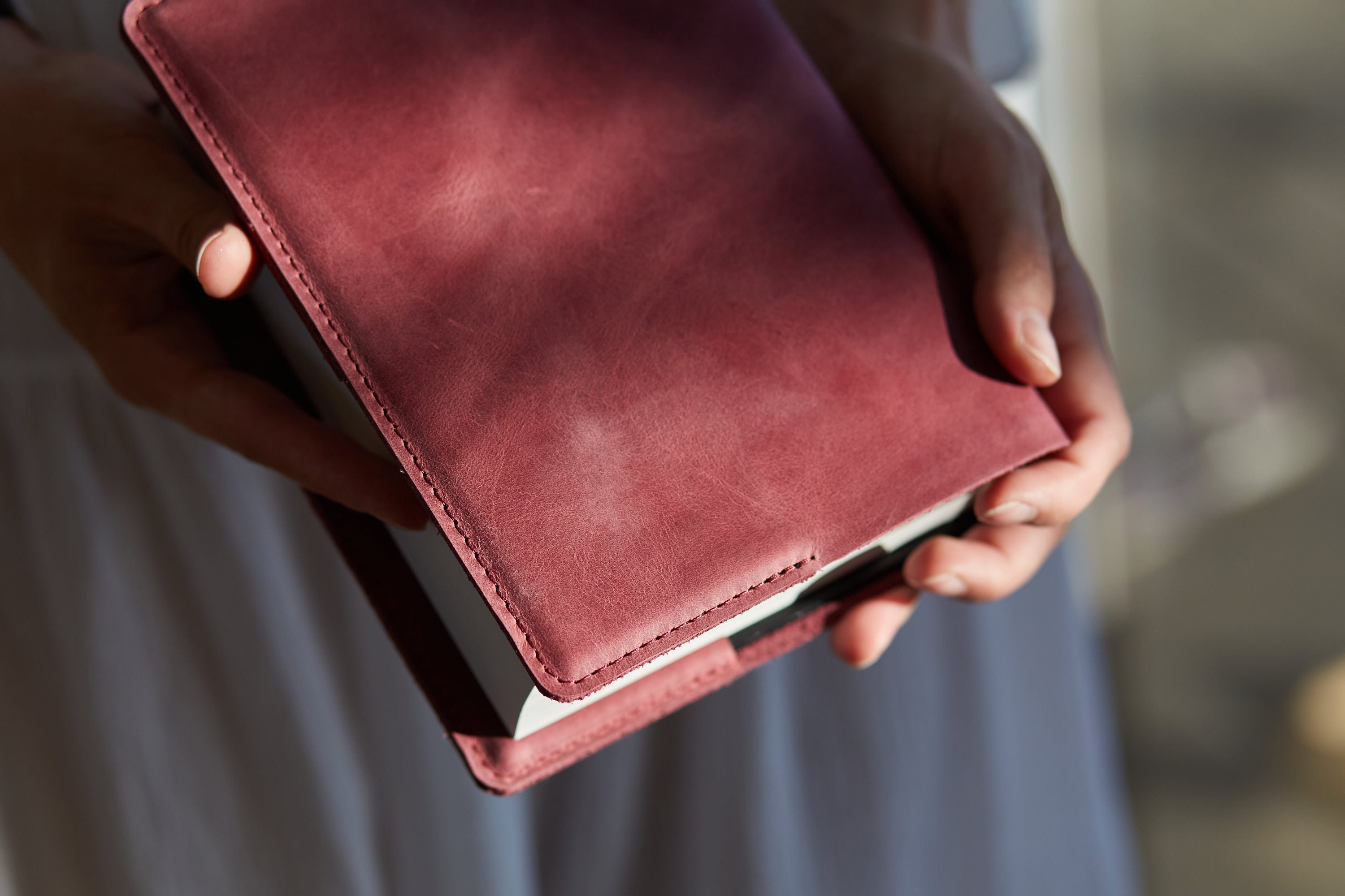 Pre Made Book Cover Leather Female