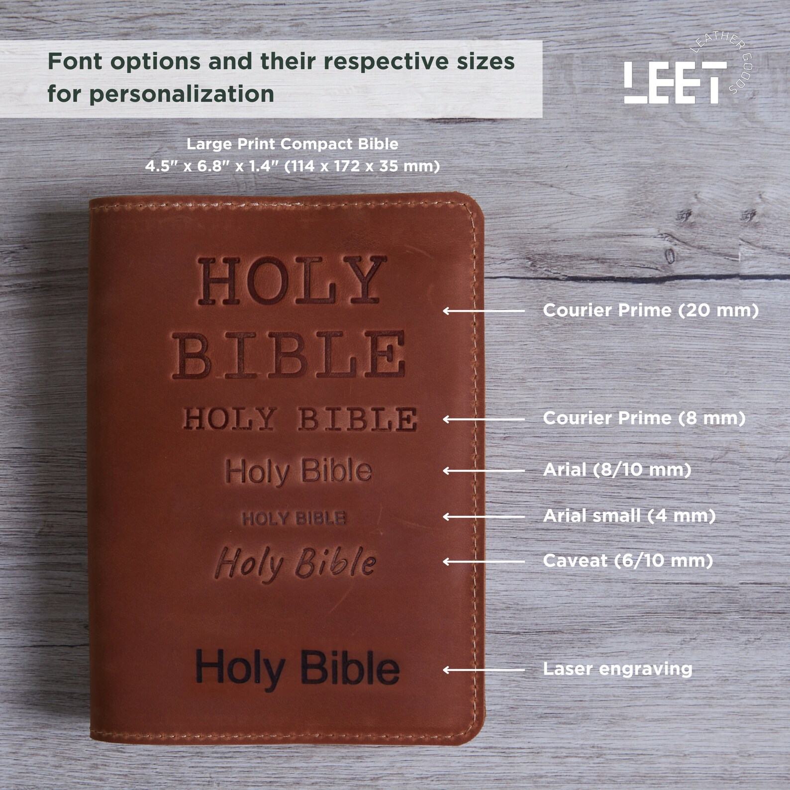 Custom Leather Bible Cover, Engraved Bible Cover, Customized Book Cover ...