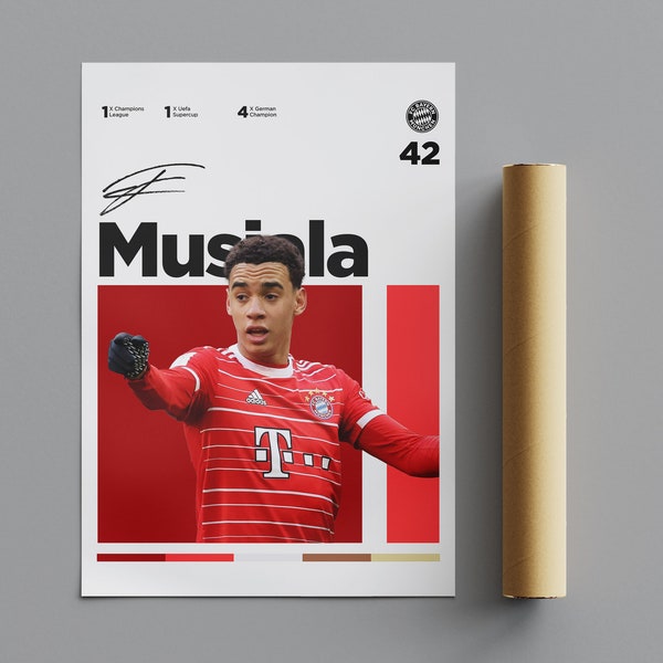 Jamal Musiala Soccer Wall Art - Etsy UK