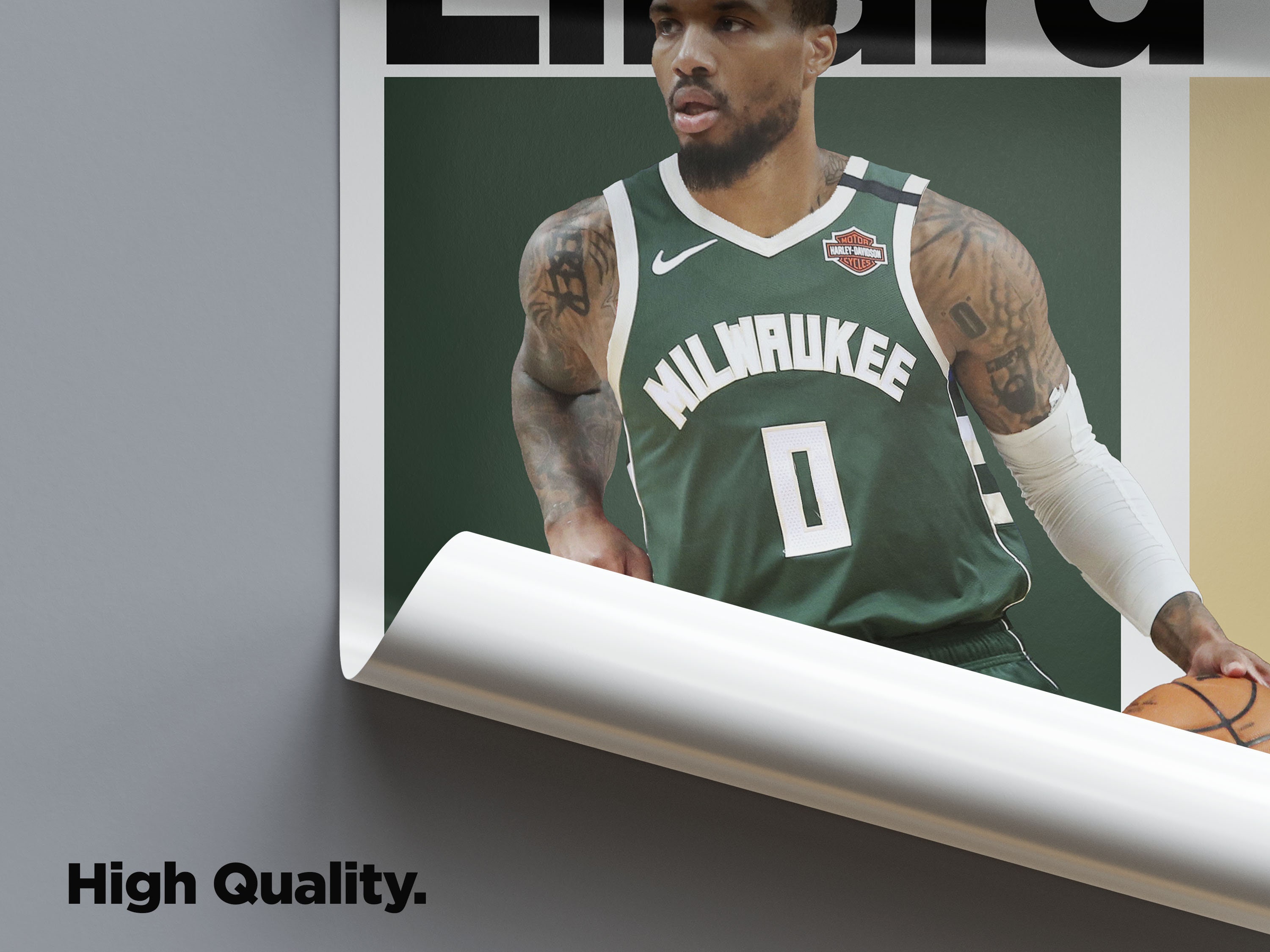 Damian Lillard Milwaukee Bucks Poster Minimalist Poster - Etsy