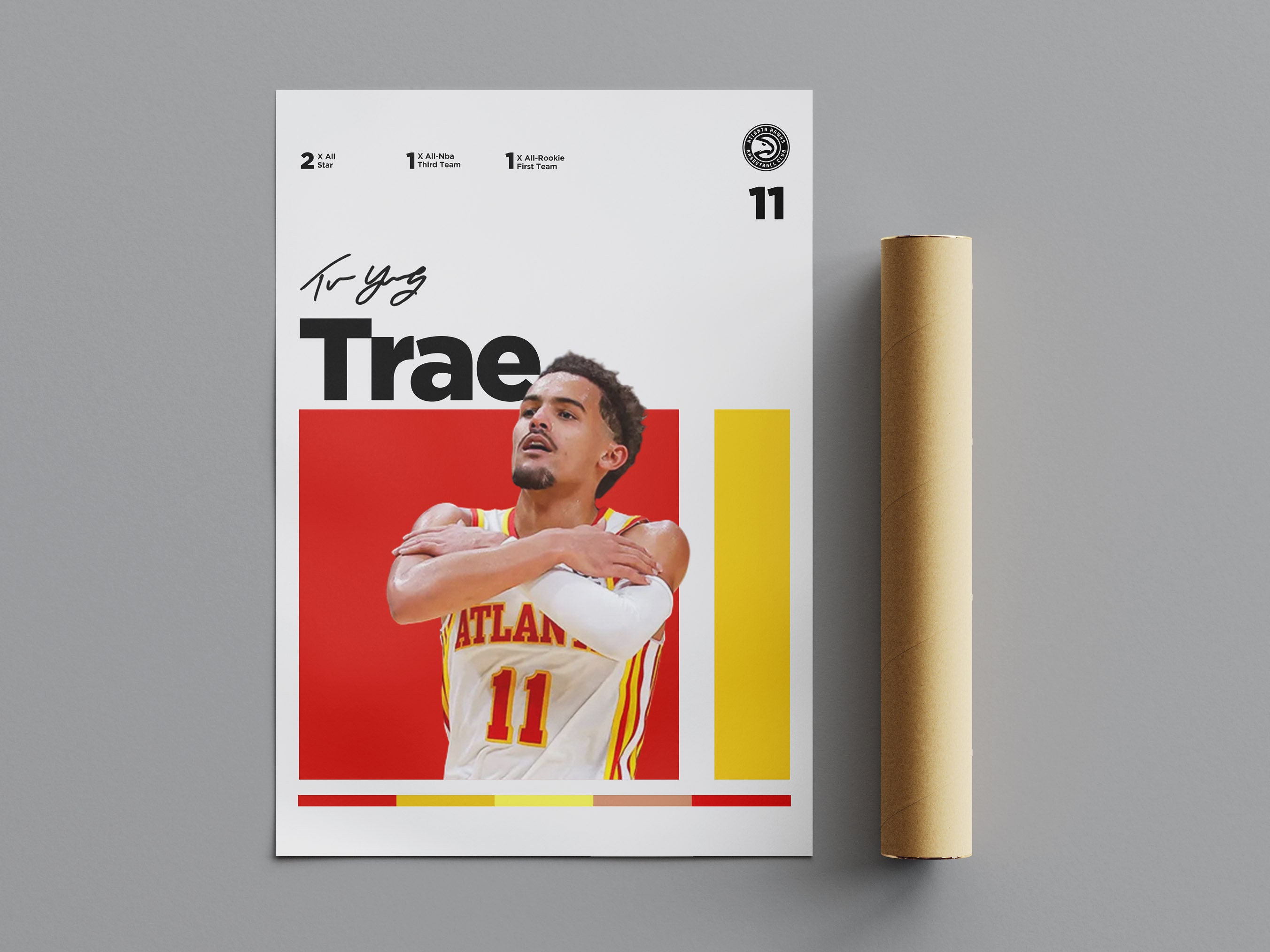 Trae Young Atlanta Hawks Poster Minimalist Poster Sports - Etsy