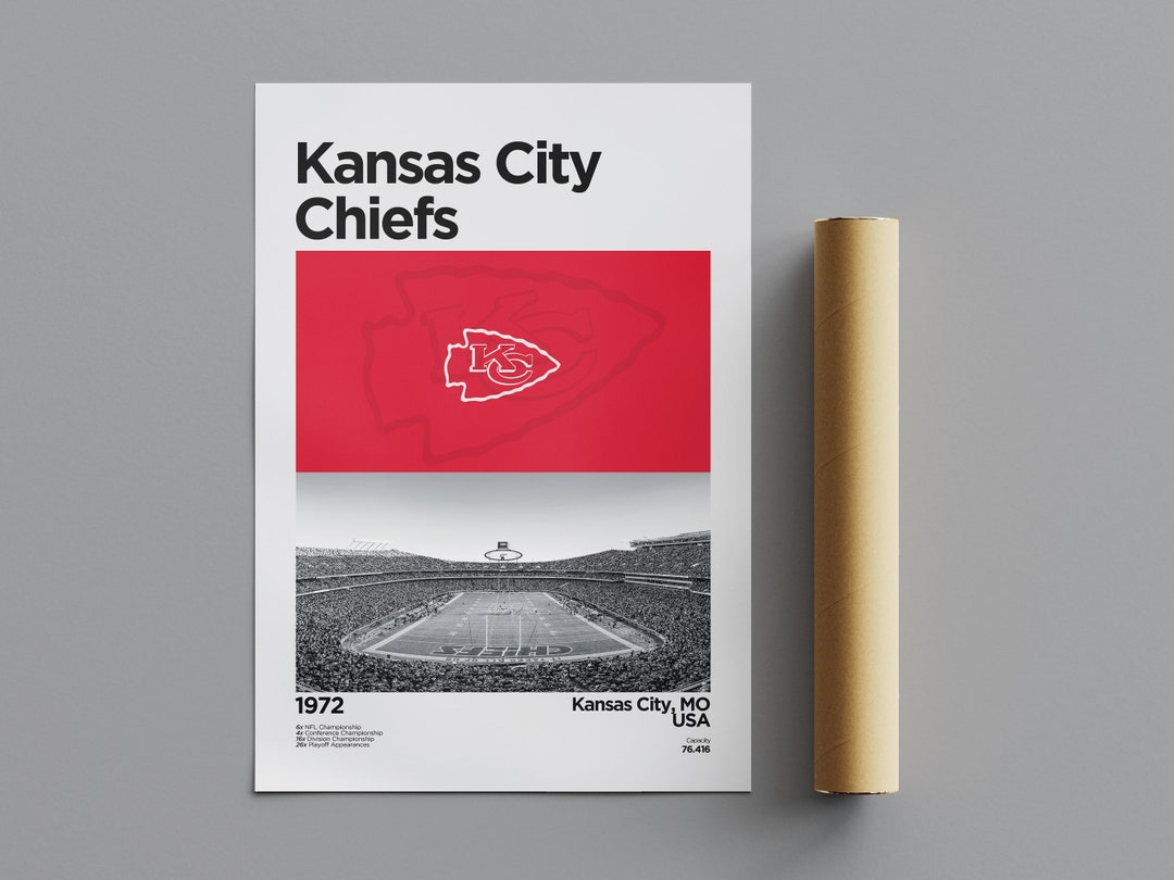 Arrowhead Stadium Poster, Kansas City Chiefs Poster, Minimalist Poster ...