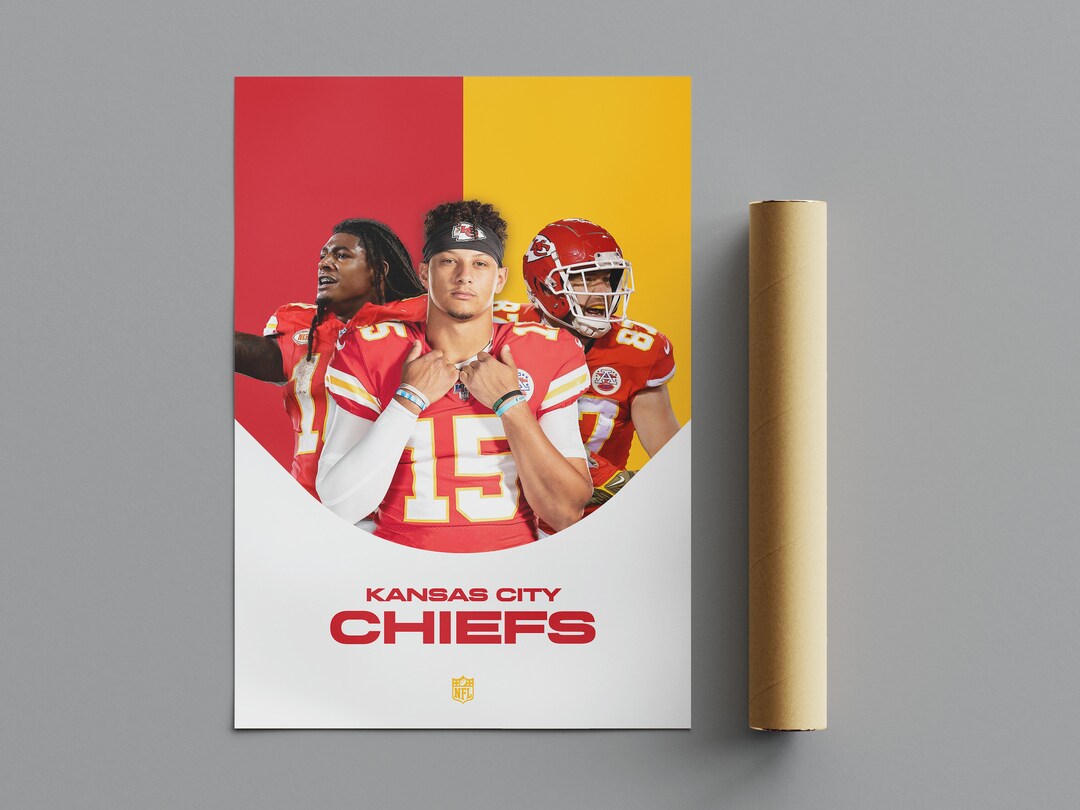 Kansas City Chiefs Poster, Super Bowl LVIII, Minimalist Poster, Sports ...