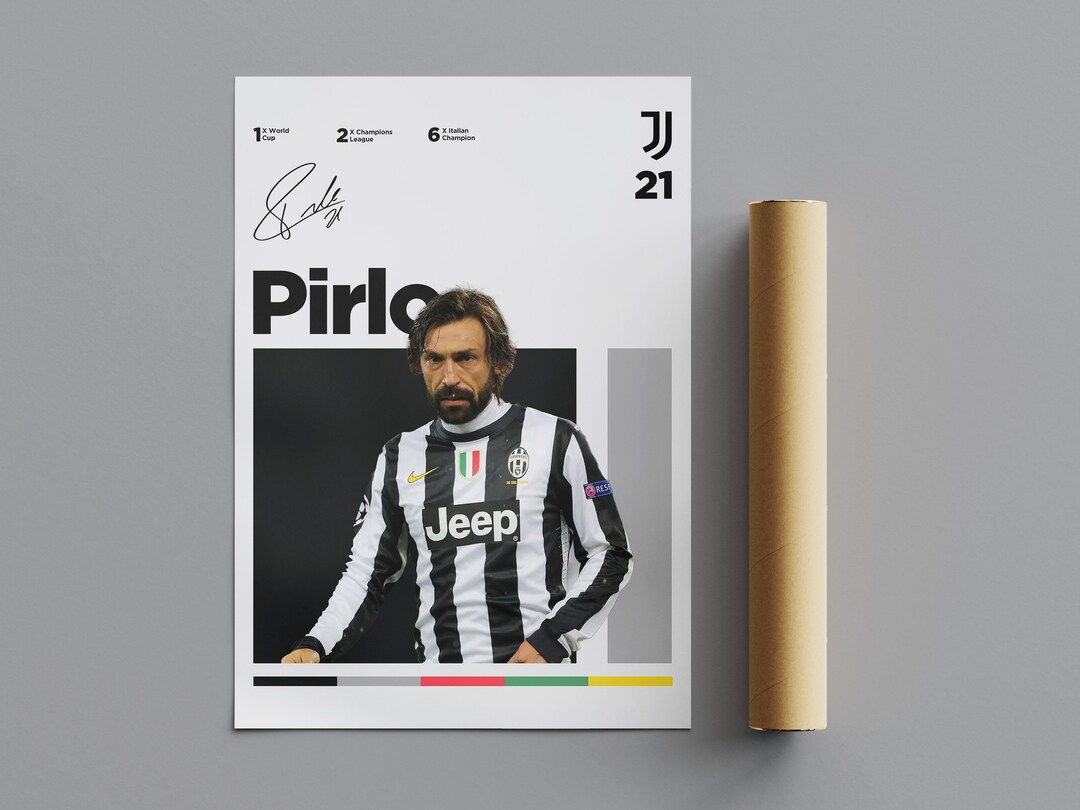 Andrea Pirlo Poster Minimalist Poster Sports Poster Wall - Etsy