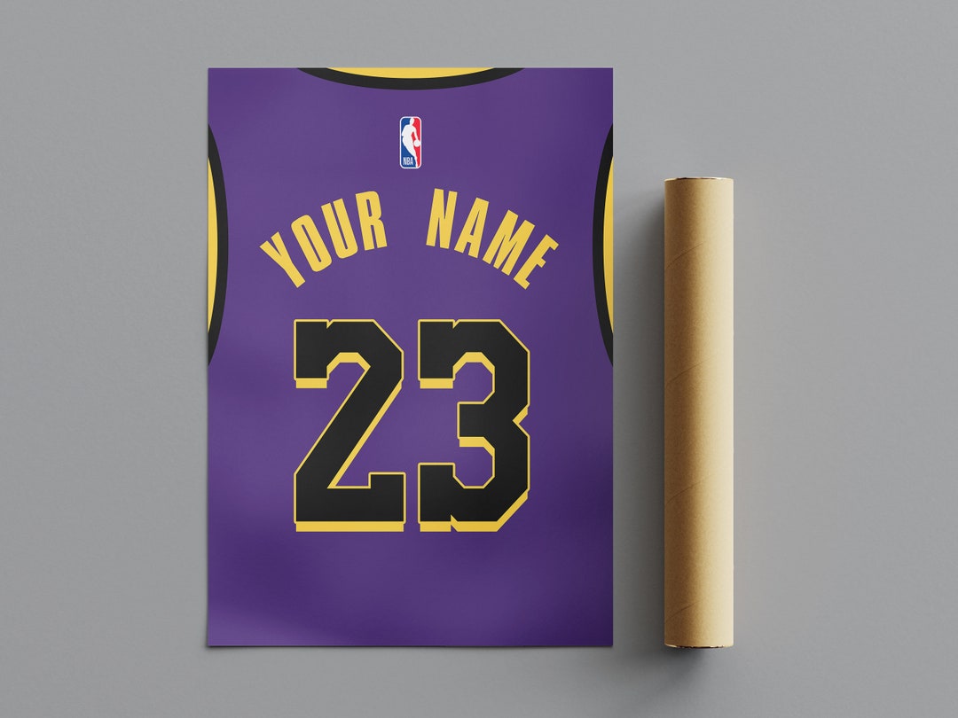Los Angeles Lakers Purple Jersey Poster Minimalist Poster - Etsy
