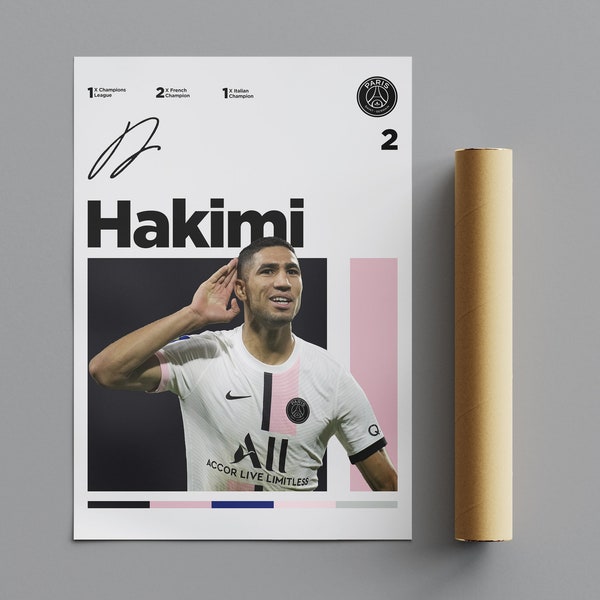 Achraf Hakimi Poster - Etsy