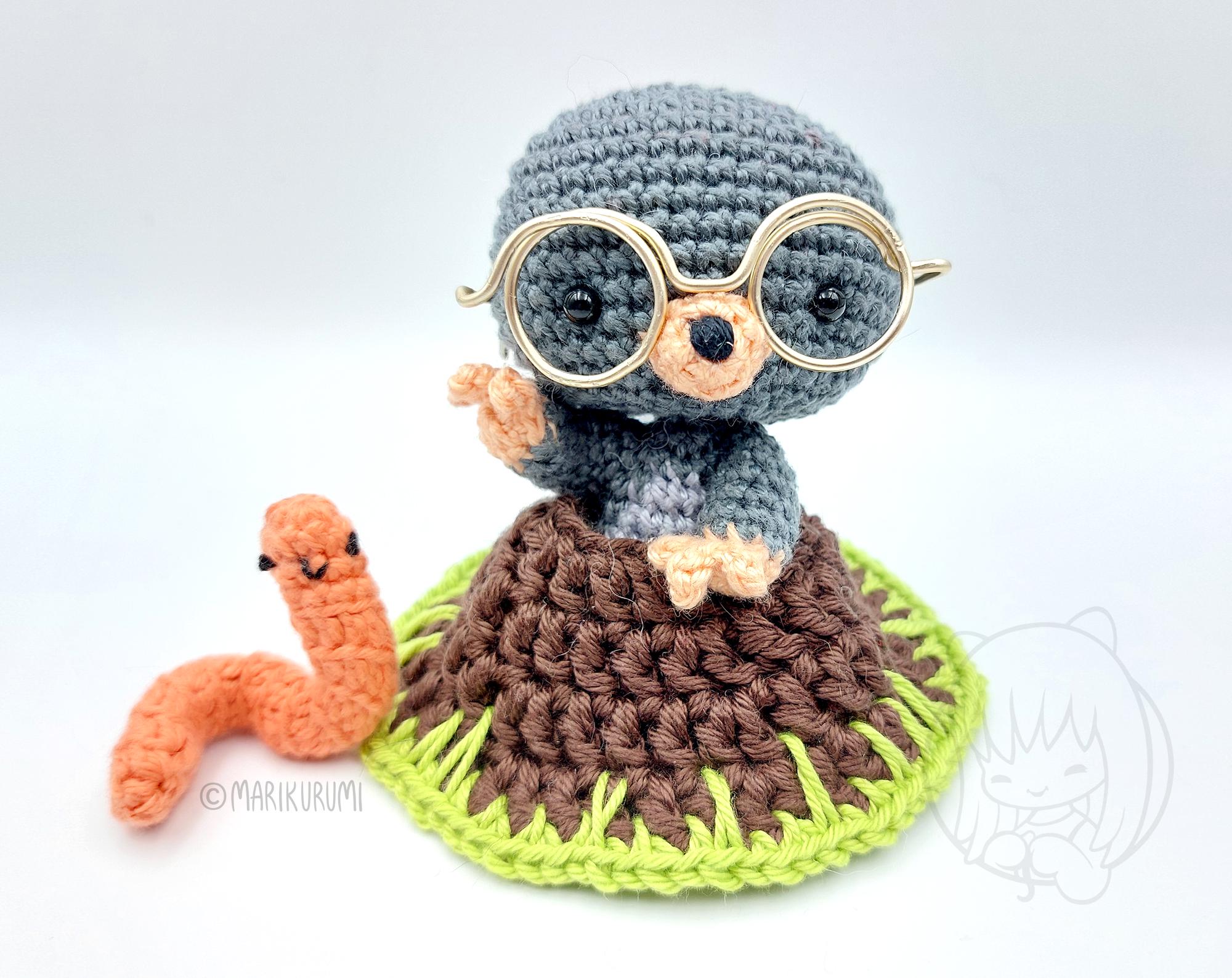 Crochet PATTERN, Monty Mole and Wally Worm Amigurumi (PDF Pattern) - Etsy