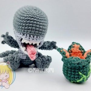 Crochet PATTERN Lil'xeno | Cute and Little Scary Amigurumi Alien From ...