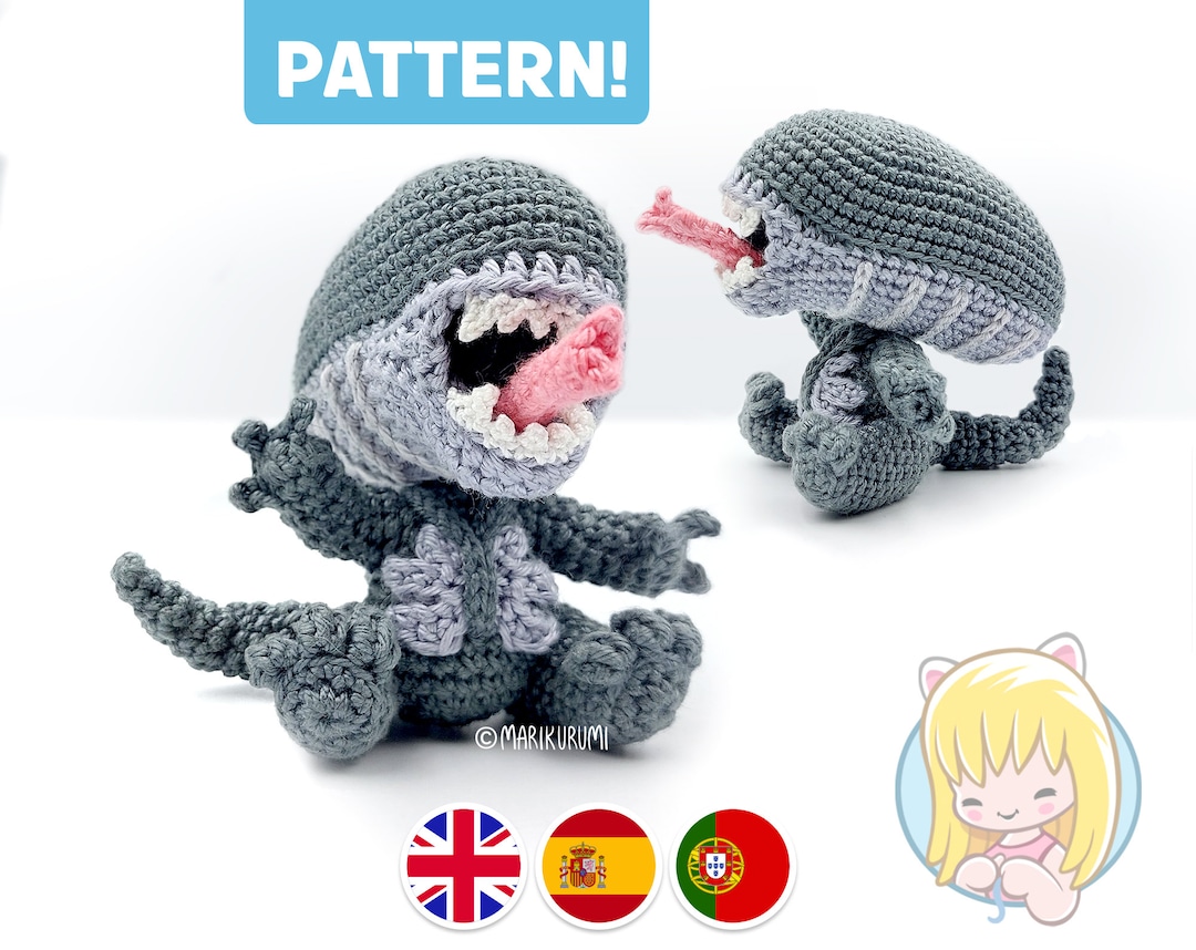 Crochet PATTERN Lil'xeno | Cute and Little Scary Amigurumi Alien From ...