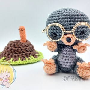 Crochet PATTERN Monty Mole With Wally Worm and Molehill, Cute Adorable ...