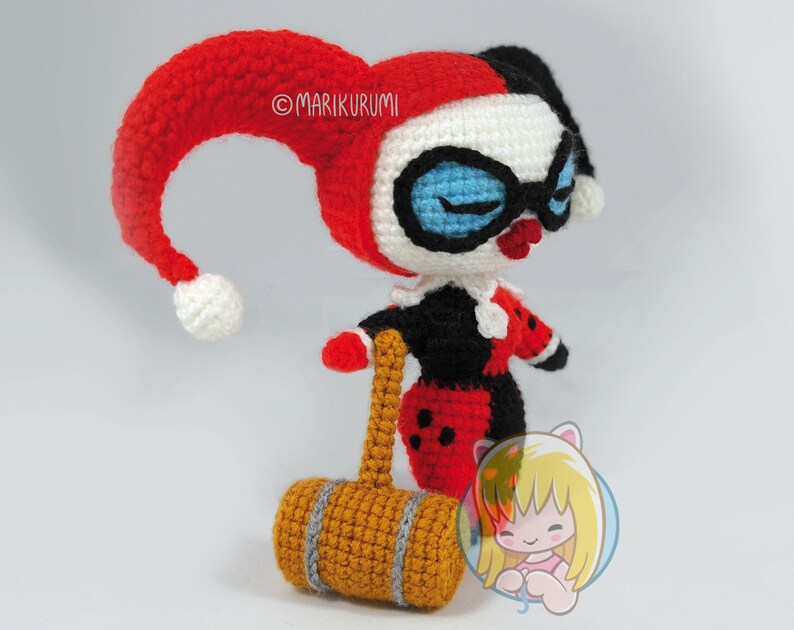 Crochet PATTERN Jester Queen, Sexy, Cute, Curvy, Sassy Harlequin ...