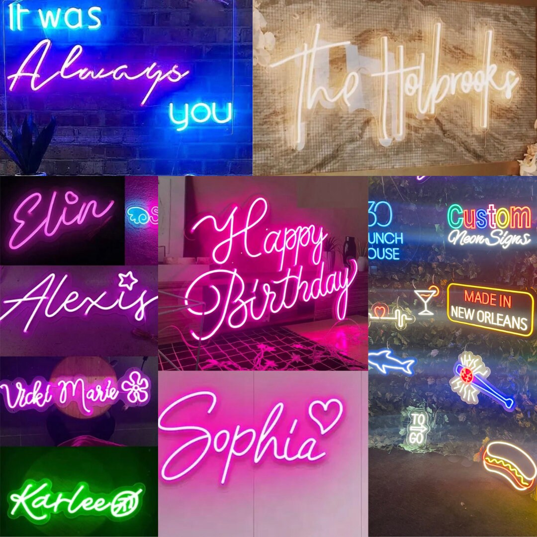 Custom Neon Sign Neon Sign Aesthetic Neon Sign Name Neon Sign Neon Sign ...