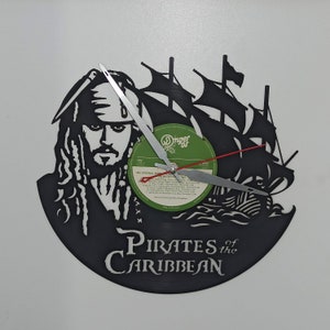 Pirate's Treasure Vinyl Record Wall Clock Handcrafted Timepiece With ...