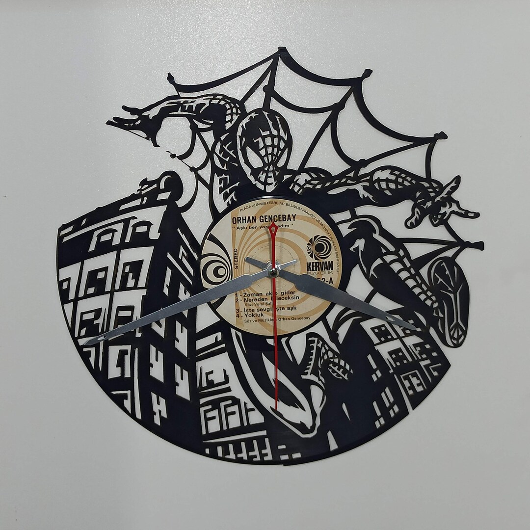 Vinyl Record Clock Spider Man Vinyl Wall Clocks for Music Lovers - Etsy