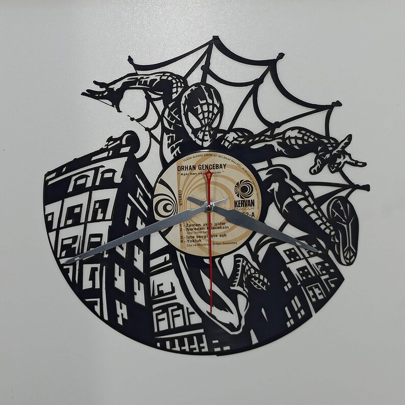 Vinyl Record Clock Spider Man Vinyl Wall Clocks for Music - Etsy
