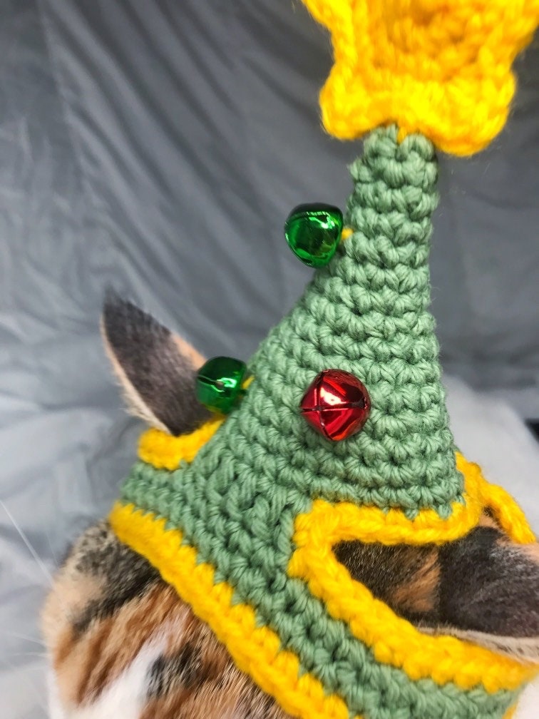 Christmas Tree Cat Hat Holiday Hat for Cats Festive Cat Hat - Etsy