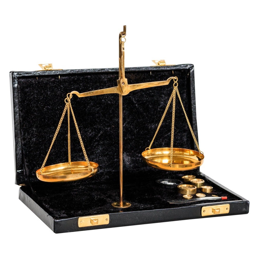 Scales Fine Scales Gold Scales in a Case Apothecary Scales Antique ...
