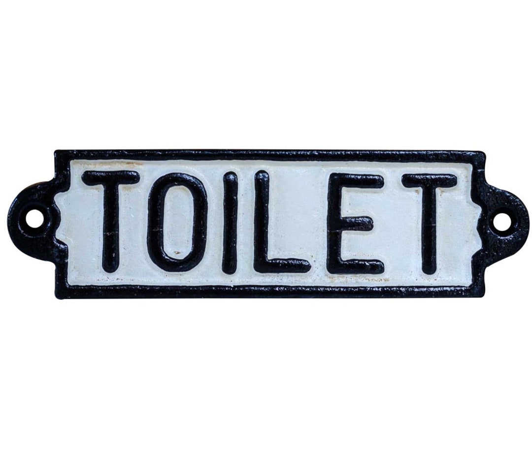Nostalgia Door Sign Toilet Restroom Guest WC 16 Cm Iron Antique Style ...