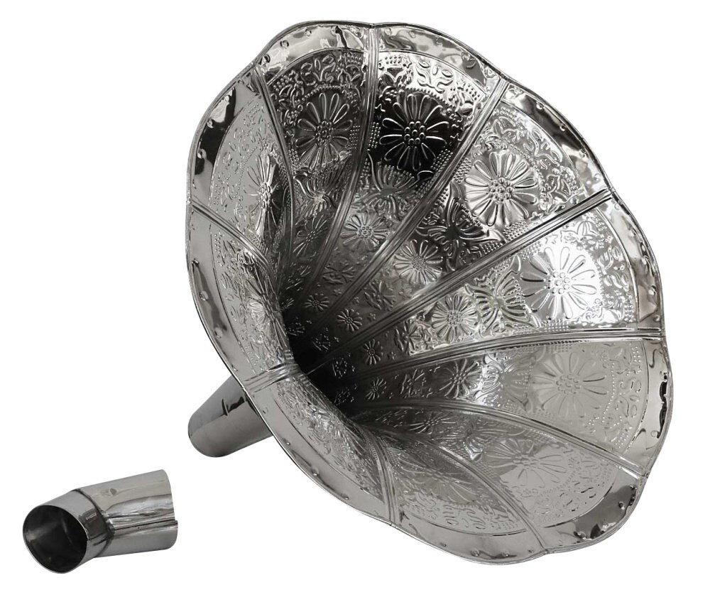 Megaphone Megaphone Brass Speaking Trumpet Silver Colored 40 - Etsy