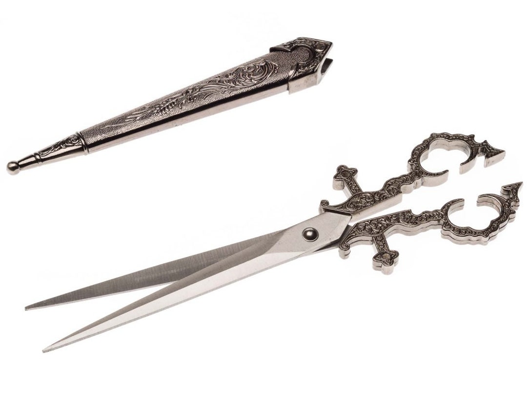 Scissors With Sheath Antique Style Medieval Gothic Larp Letter - Etsy