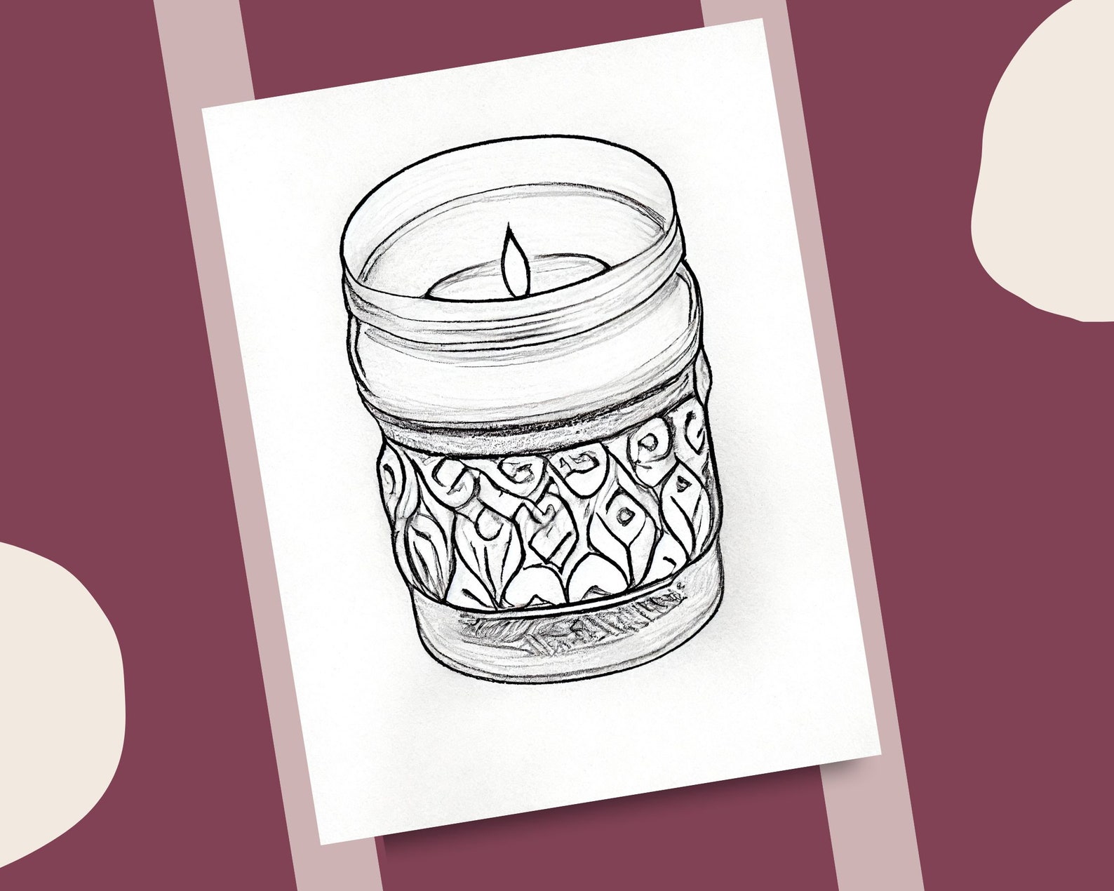 10 Scented Candles Coloring Pages Printable Candle Coloring Book ...