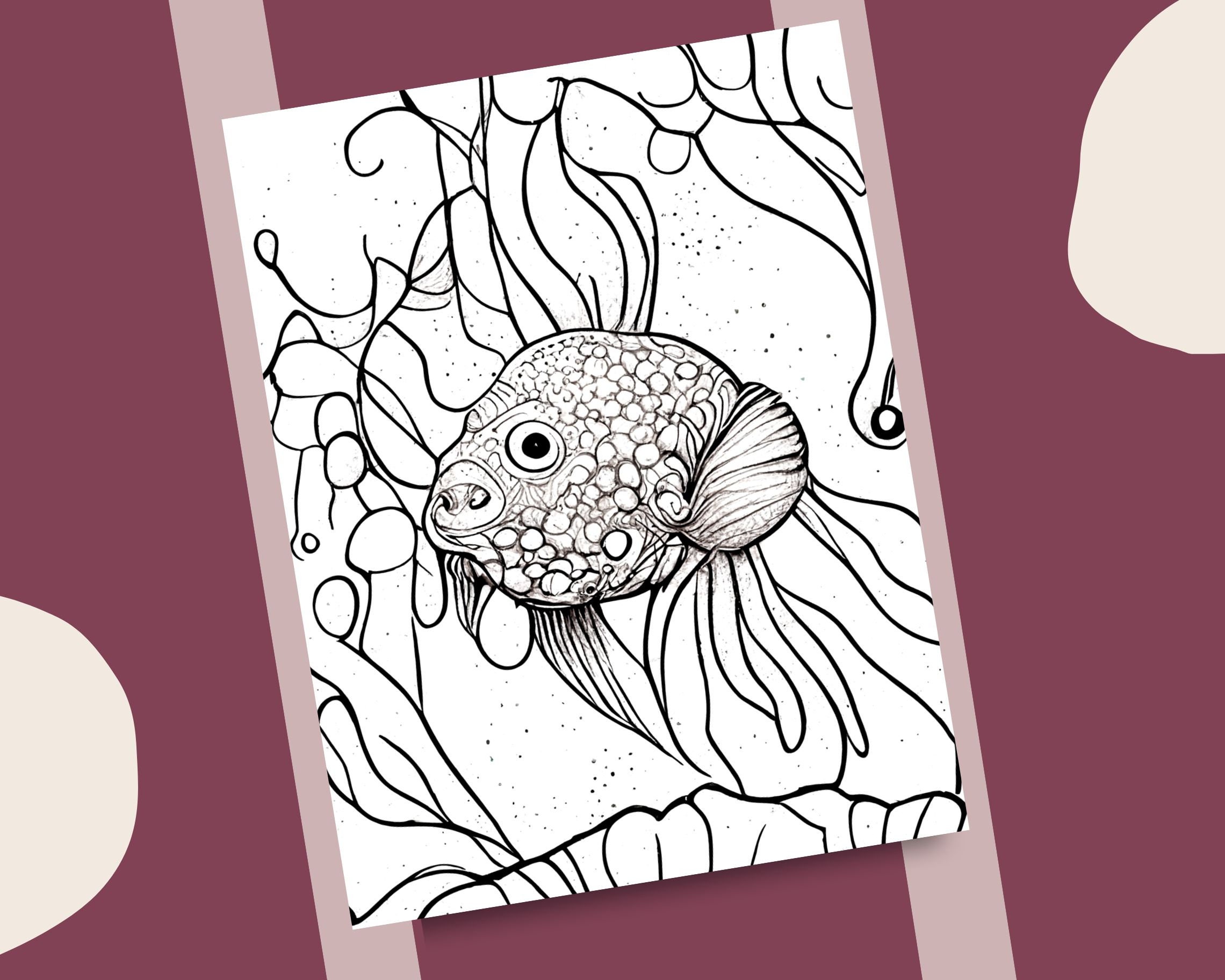 10 Underwater Scene Coloring Pages Fish and Underwater Life Theme ...