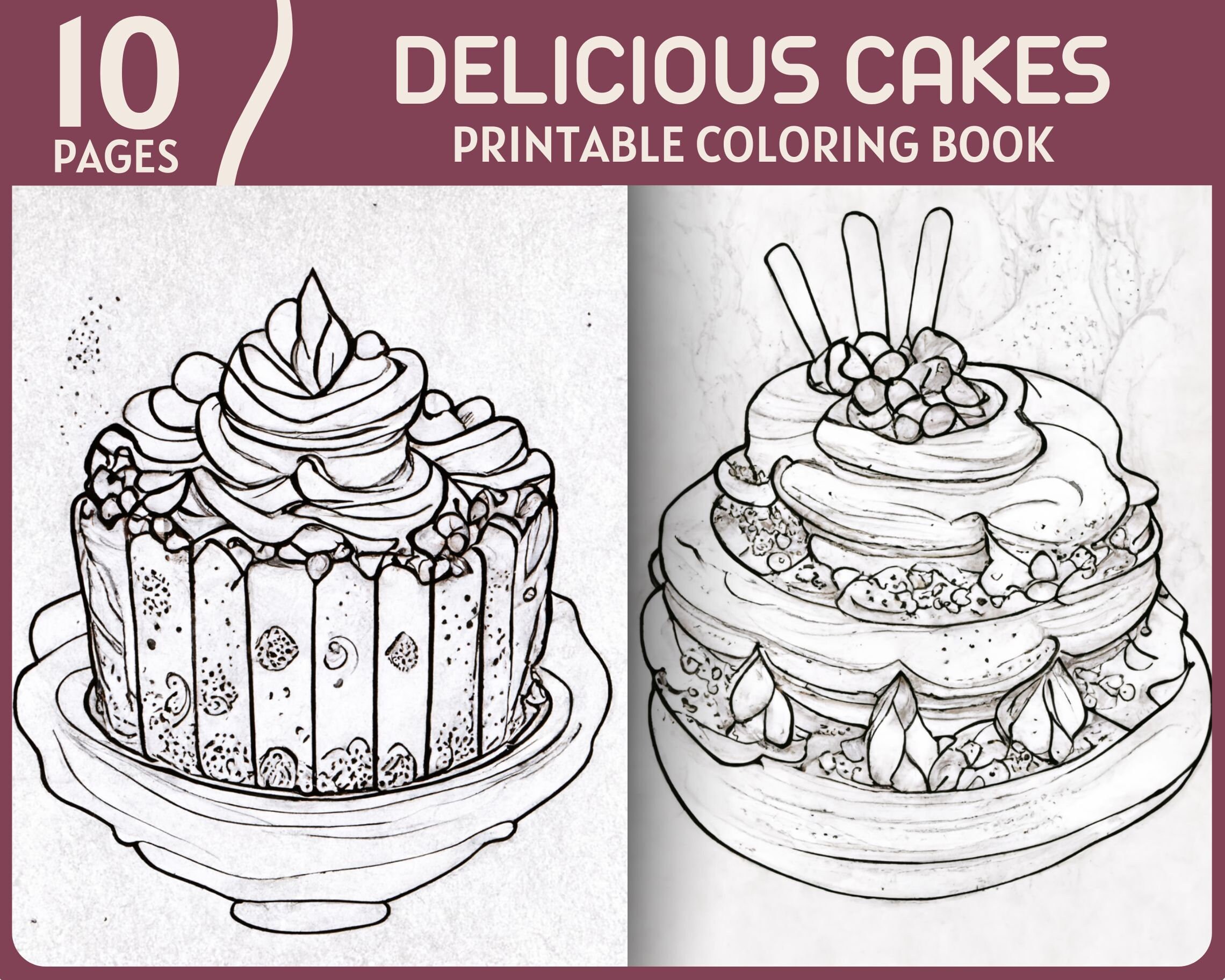 Coloring Pages Of Cakes