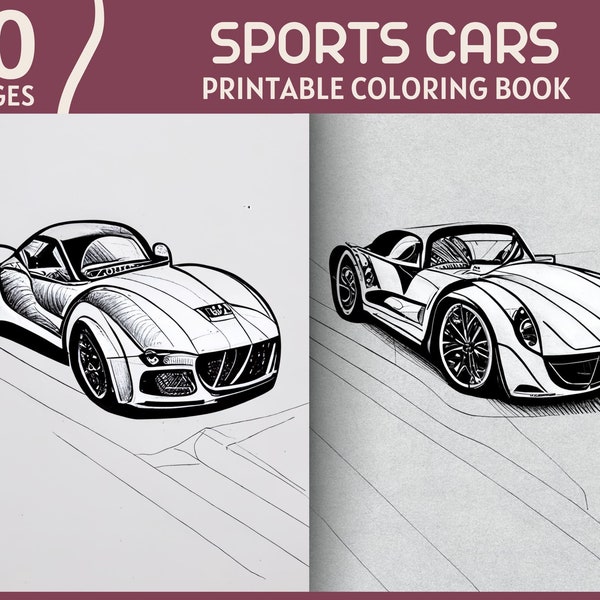 Race Car Coloring Books - Etsy