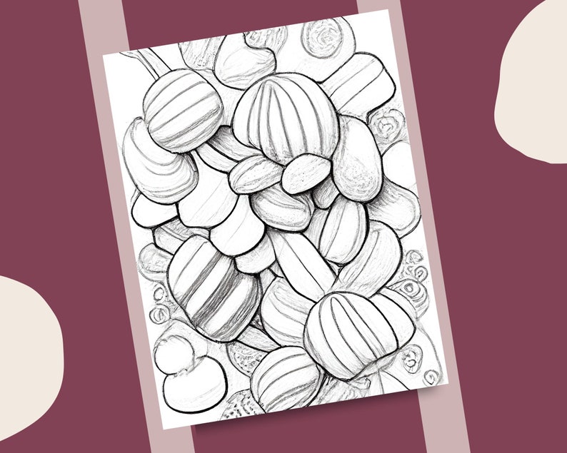 10 Sweet Candies Coloring Pages Stack of Candy Printable Coloring Pages ...
