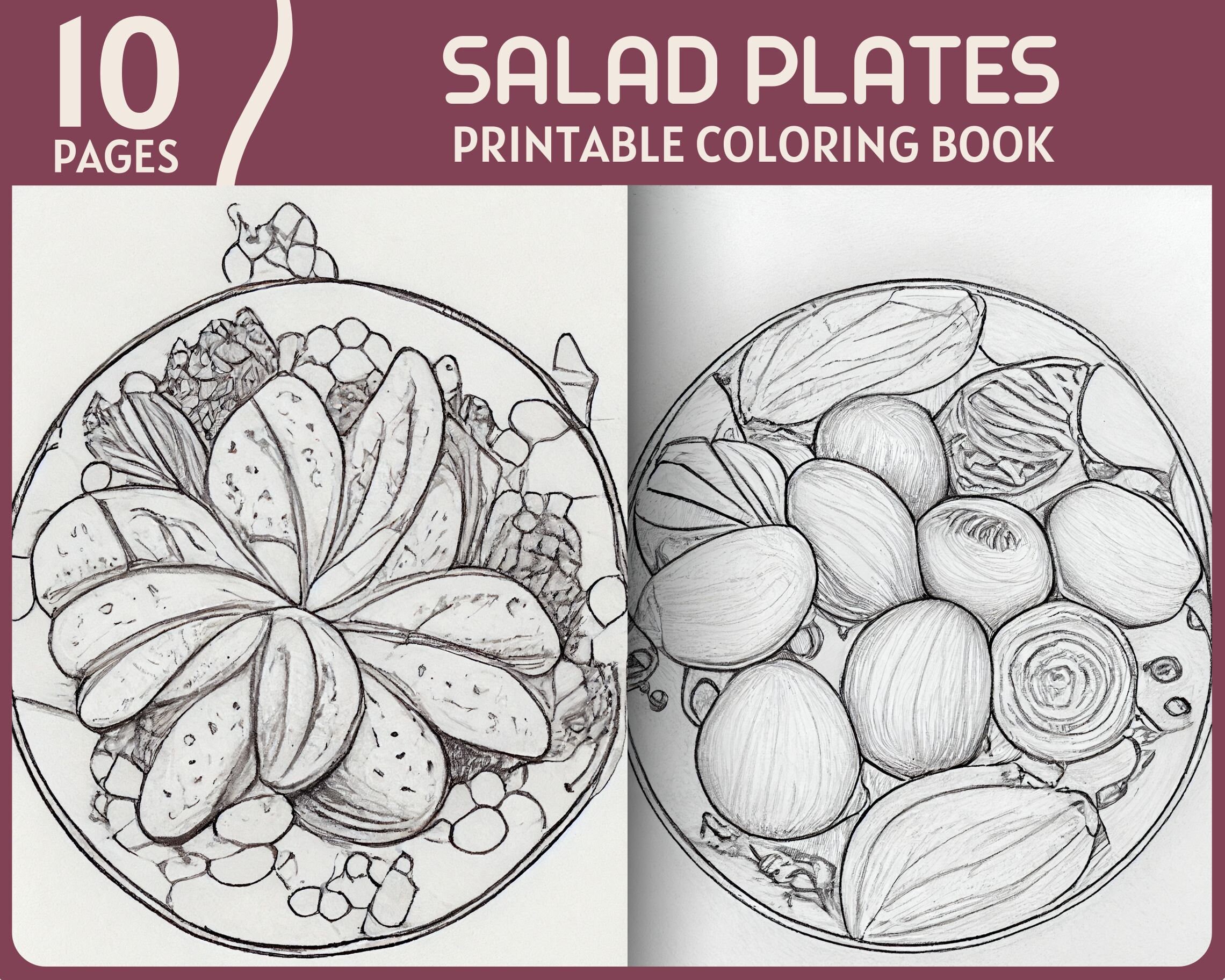 Salad Coloring Page