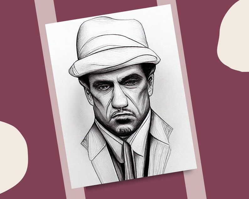 10 Gangsters Coloring Pages Mafia Men Illustrations - Etsy