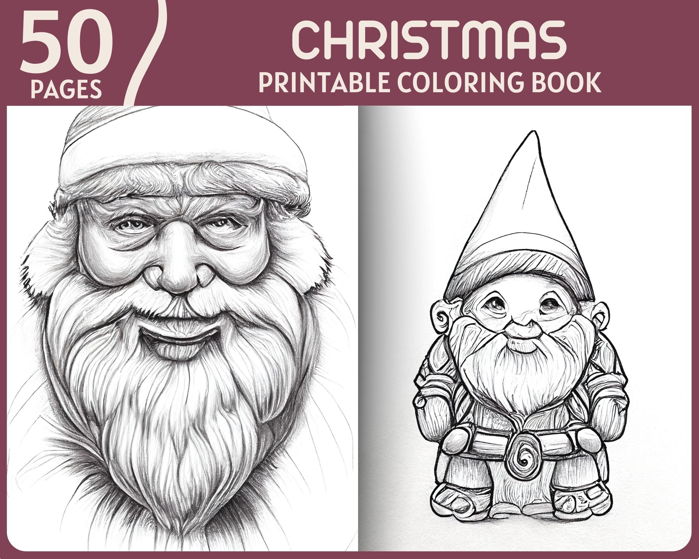 Santa Claus With Presents Coloring Pages