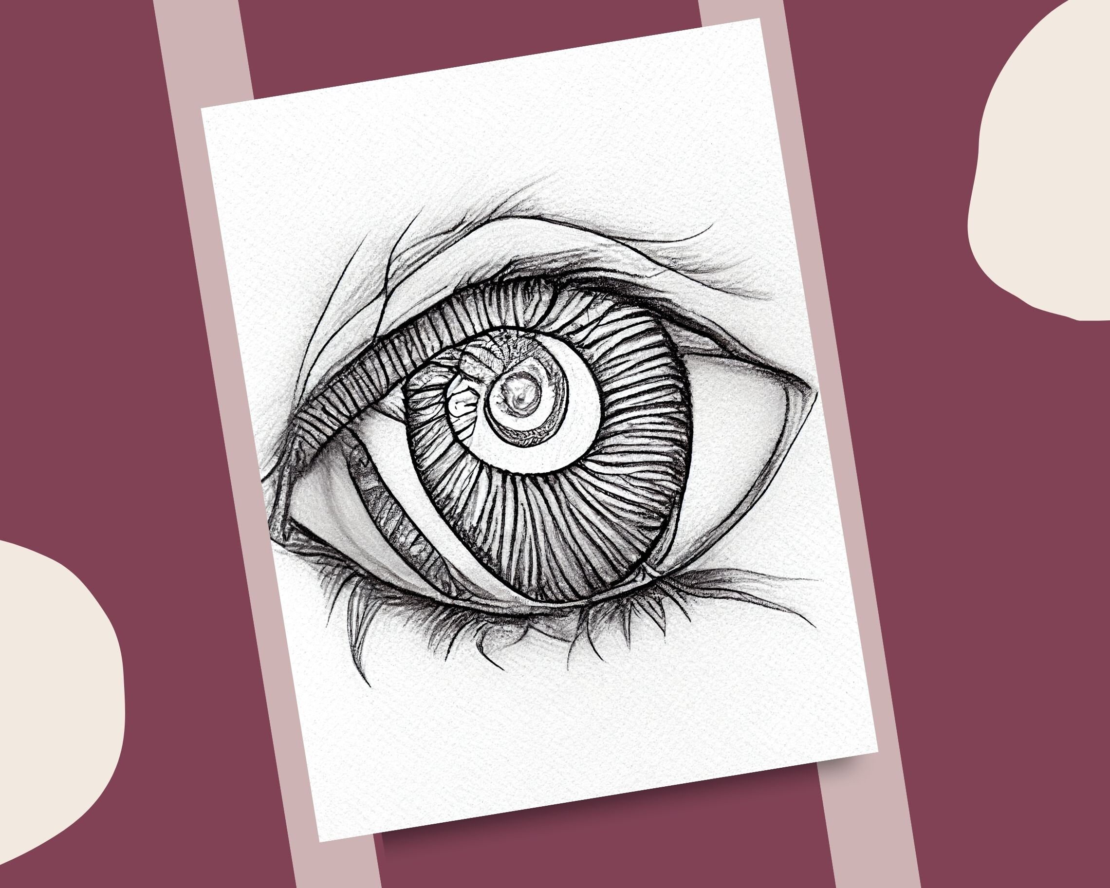 10 Iris & Eyes Coloring Pages Eye Illustrations Printable - Etsy