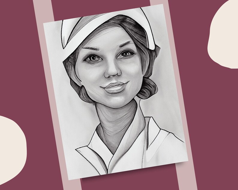 10 Nurse Portraits Coloring Pages Nurse Face Portrait Printable ...