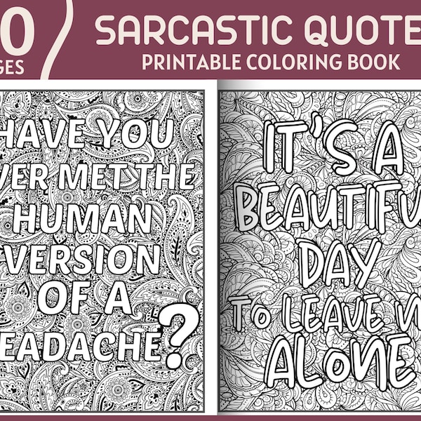 Sarcasm Coloring - Etsy