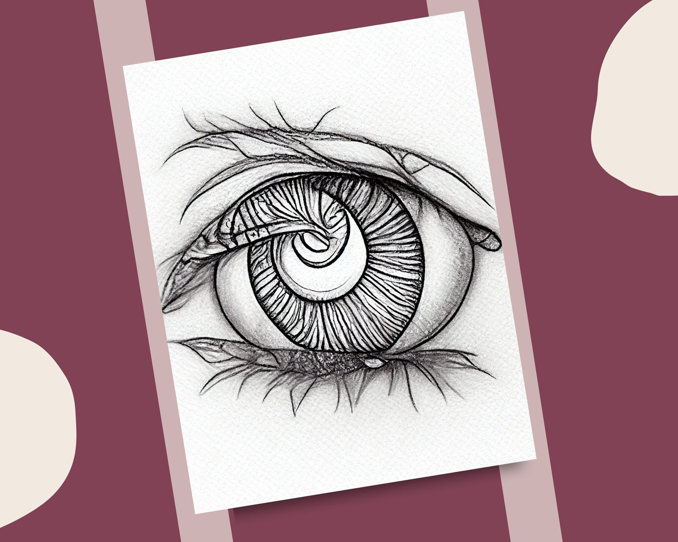 10 Iris & Eyes Coloring Pages Eye Illustrations Printable - Etsy