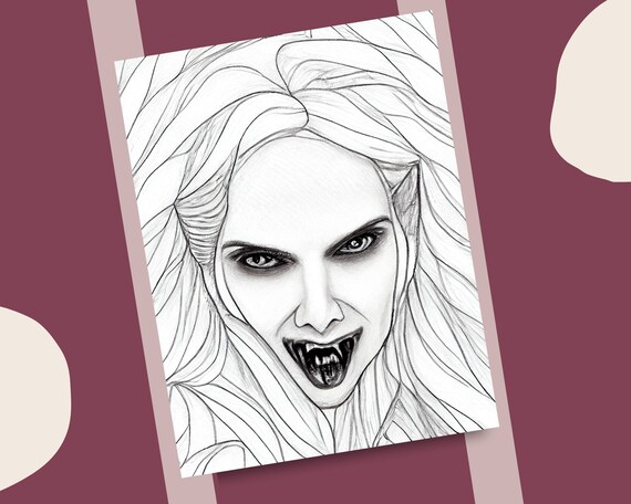 Scary Vampire Coloring Pages