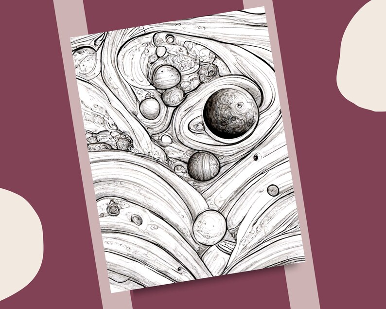 10 Space & Planets Coloring Pages Fantasy Art Universe Planet Galaxy ...