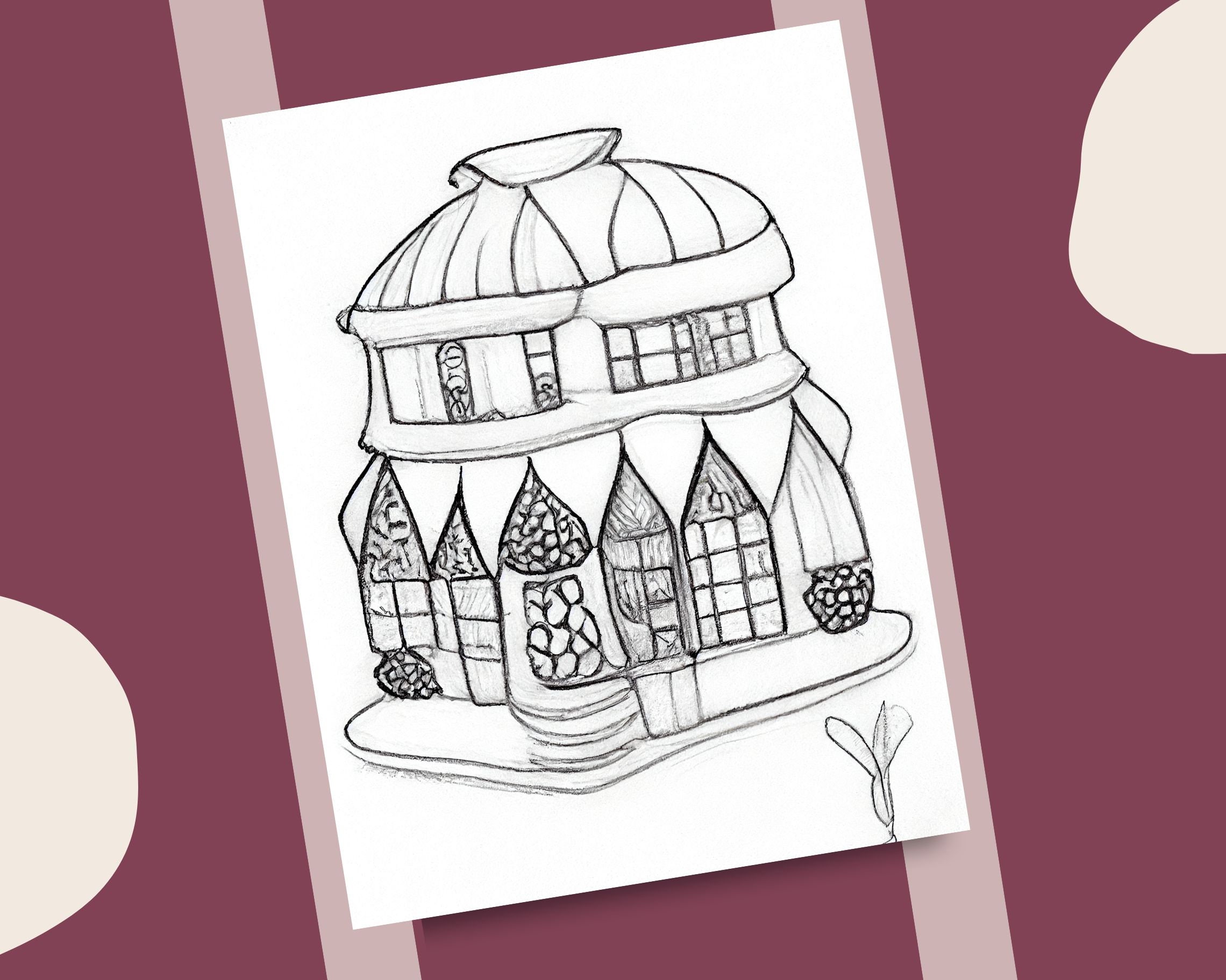 10 Fantasy Mini Houses Coloring Pages Fantastic Miniature Houses ...
