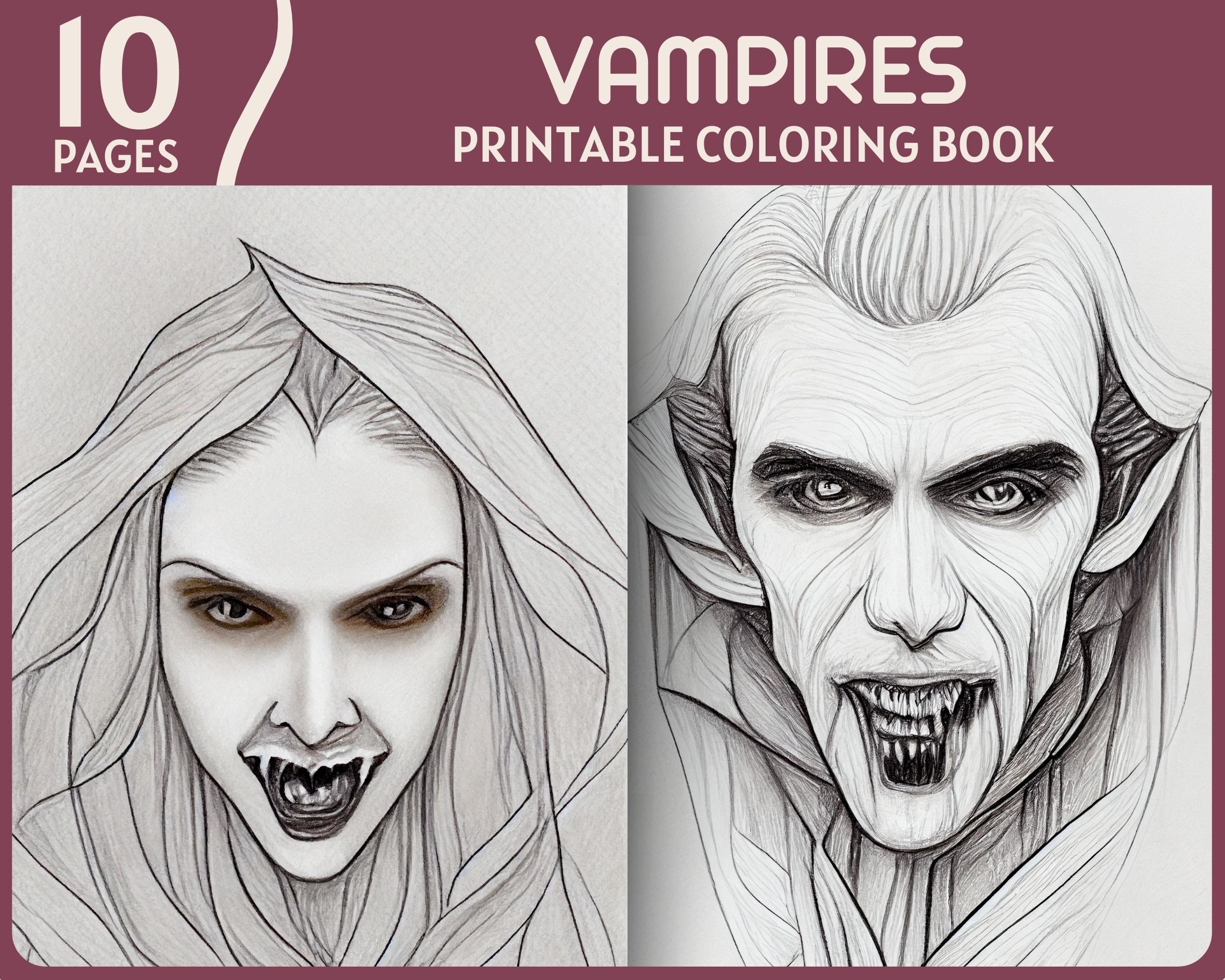 Coloring Pages Of Scary Vampires
