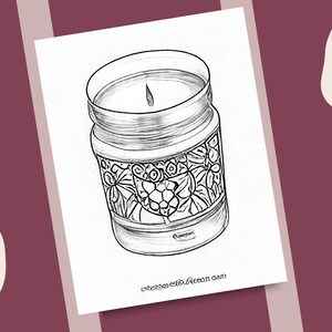 10 Scented Candles Coloring Pages Printable Candle Coloring Book ...