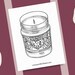 10 Scented Candles Coloring Pages Printable Candle Coloring Book ...