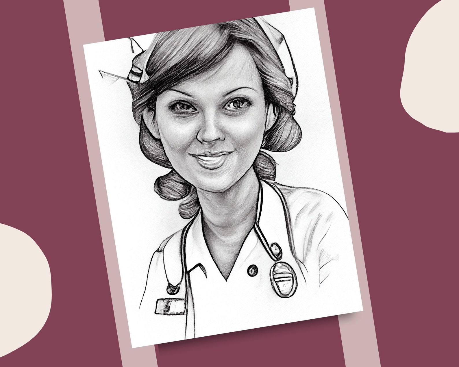 10 Nurse Portraits Coloring Pages Nurse Face Portrait Printable ...