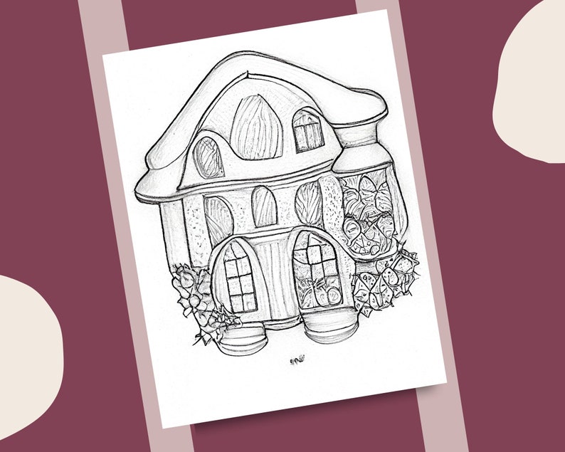 10 Fantasy Mini Houses Coloring Pages Fantastic Miniature Houses ...