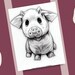 10 Cute Pigs Coloring Pages Realistic Pig Illustrations Printable ...