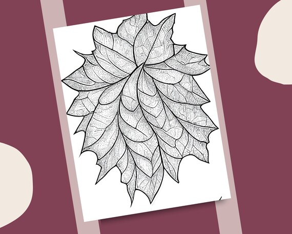 Nature Leaf Coloring Pages